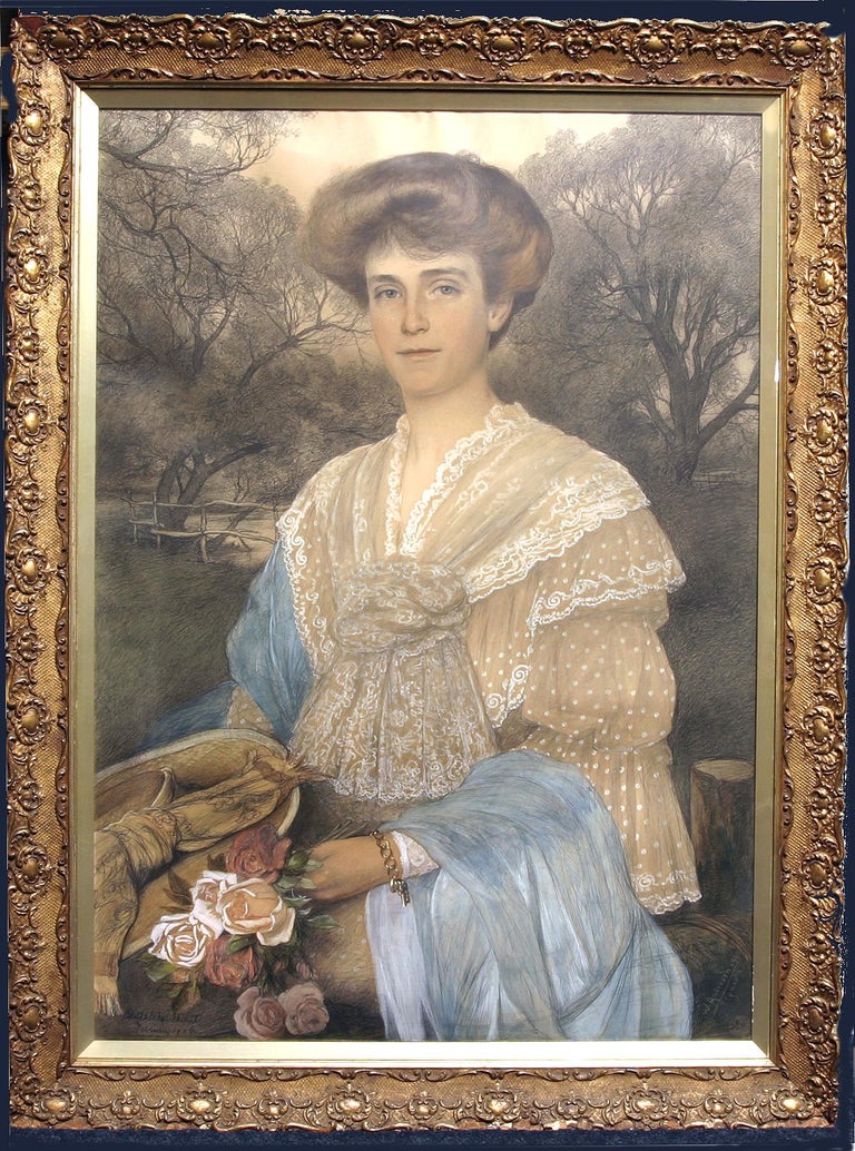 W. Andresen - Pair of Portraits, Captain and Mrs. Evelyn R. Le Marchant ...