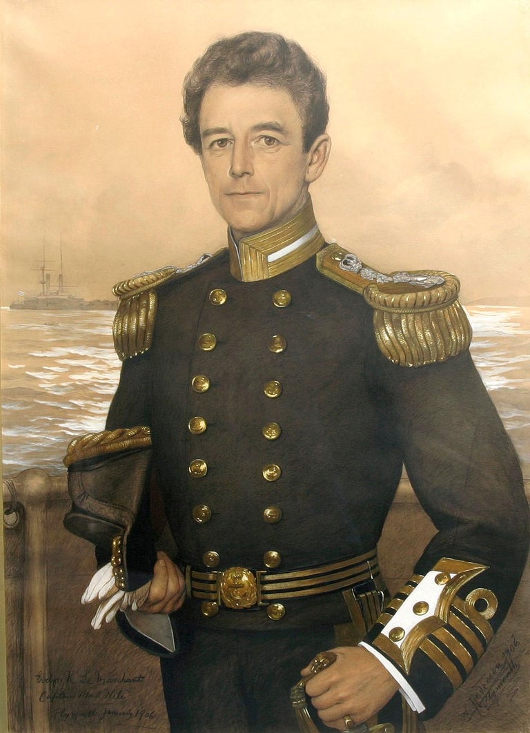 W. Andresen - Pair of Portraits, Captain and Mrs. Evelyn R. Le Marchant ...