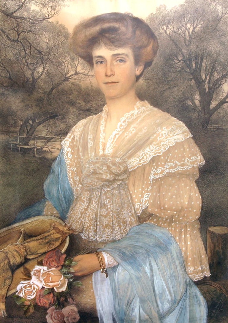 W. Andresen - Pair of Portraits, Captain and Mrs. Evelyn R. Le Marchant ...