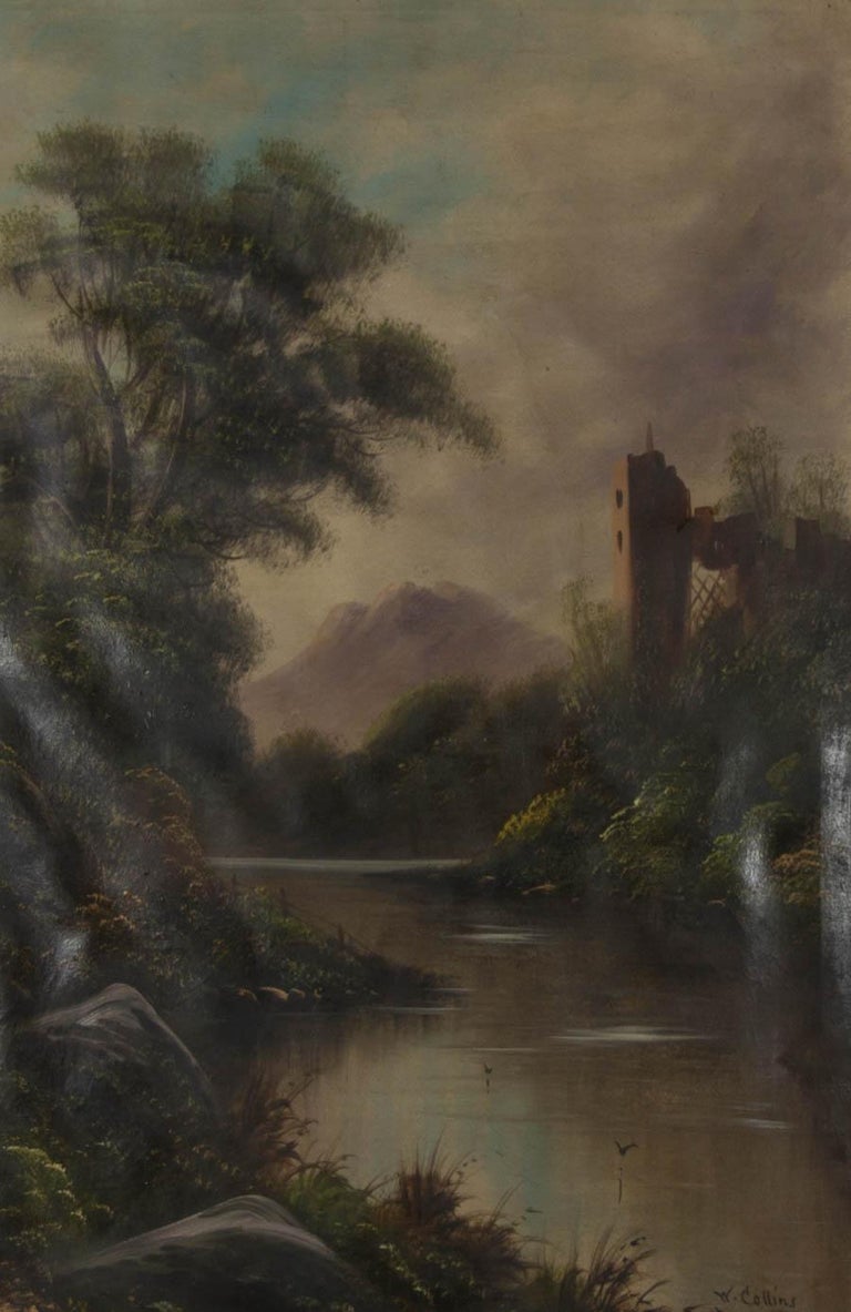 W. Collins - W. Collins - Signed and Framed 20th Century Oil, Brooding ...