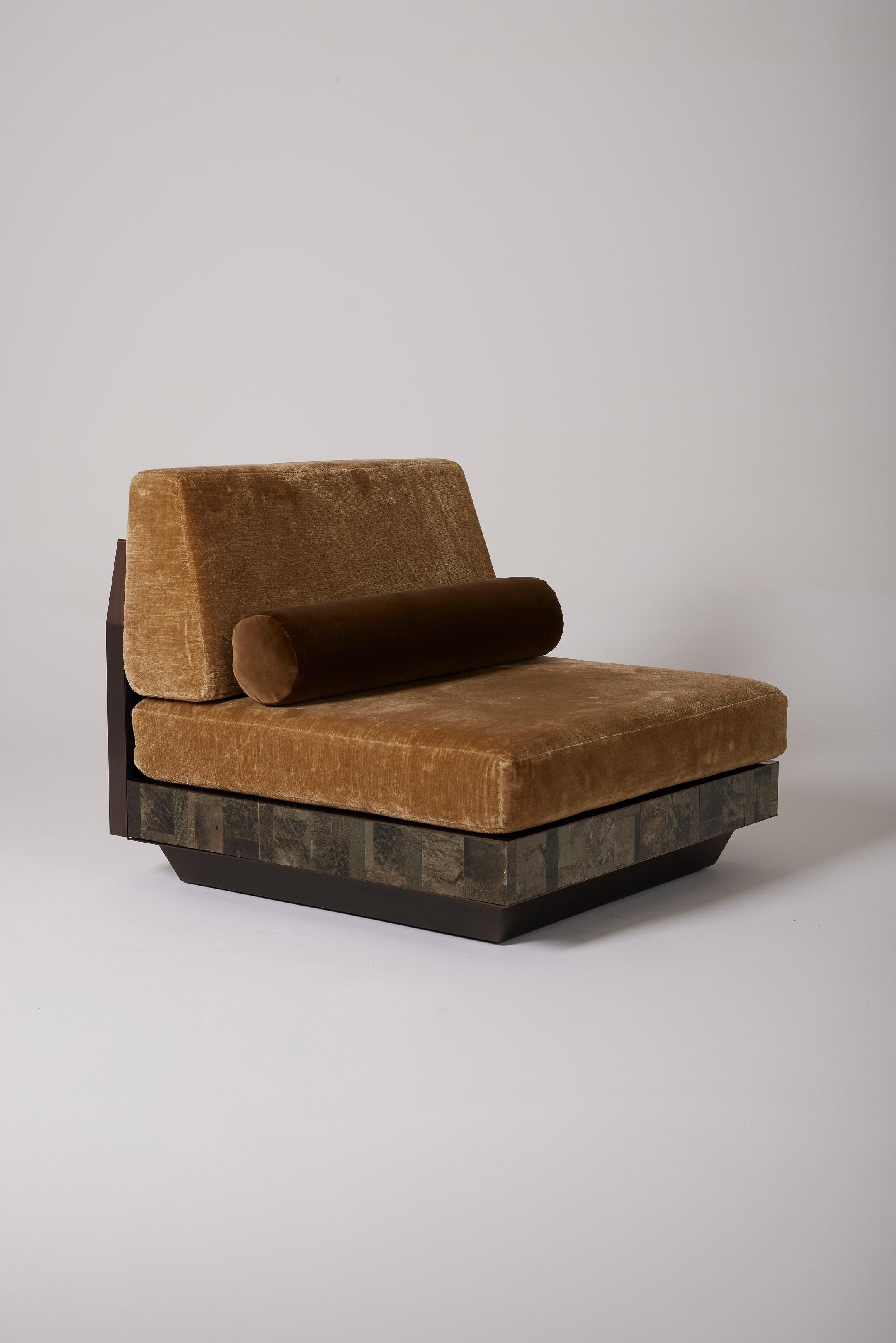 "W/S Stone” Armchair by Alma Ebeniste For Sale at 1stDibs