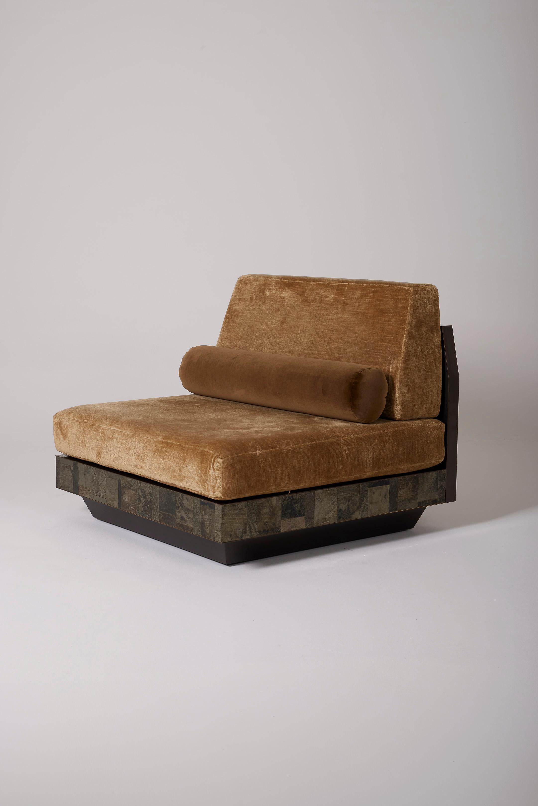 "W/S Stone” Armchair by Alma Ebeniste For Sale at 1stDibs
