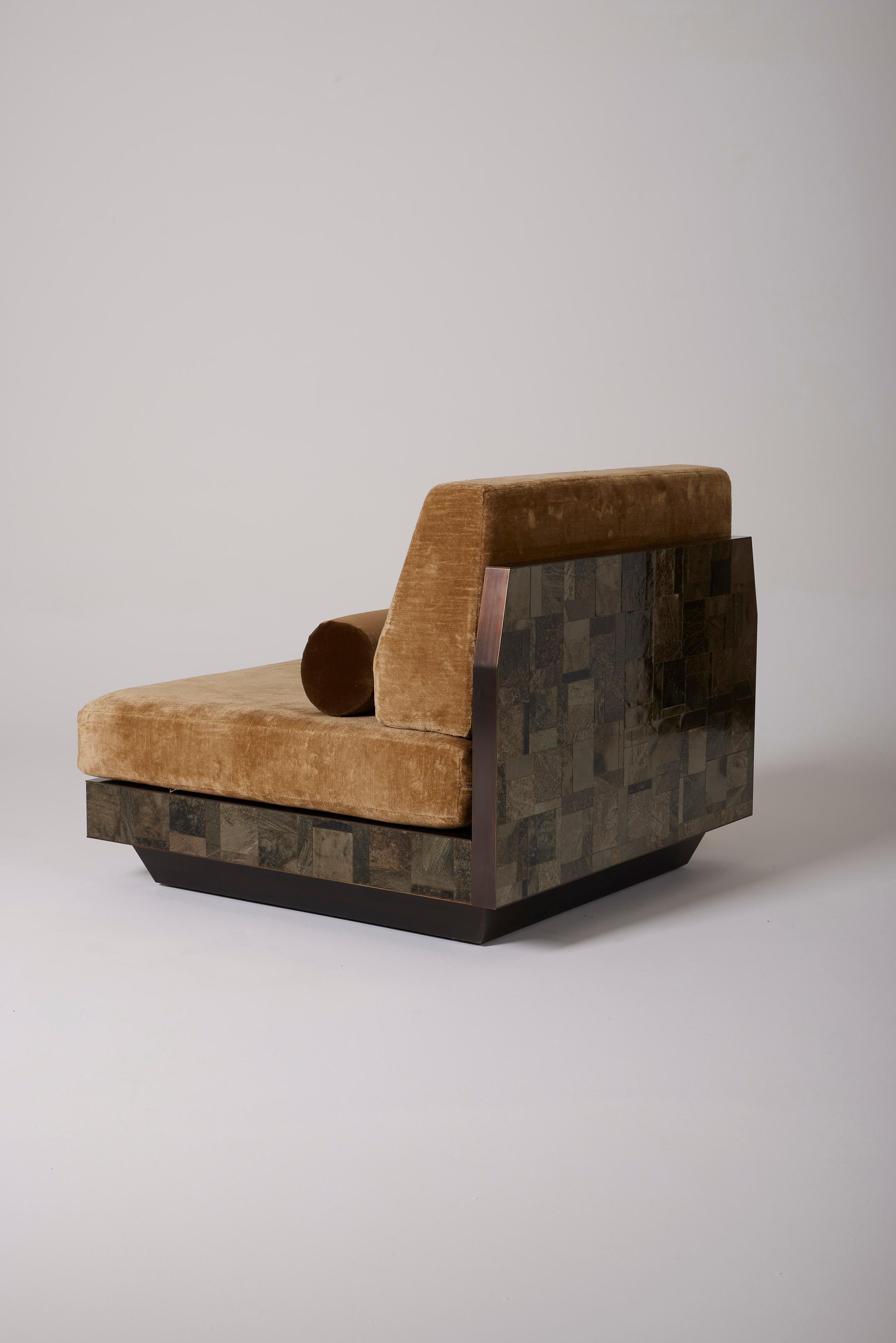 "W/S Stone” Armchair by Alma Ebeniste For Sale at 1stDibs