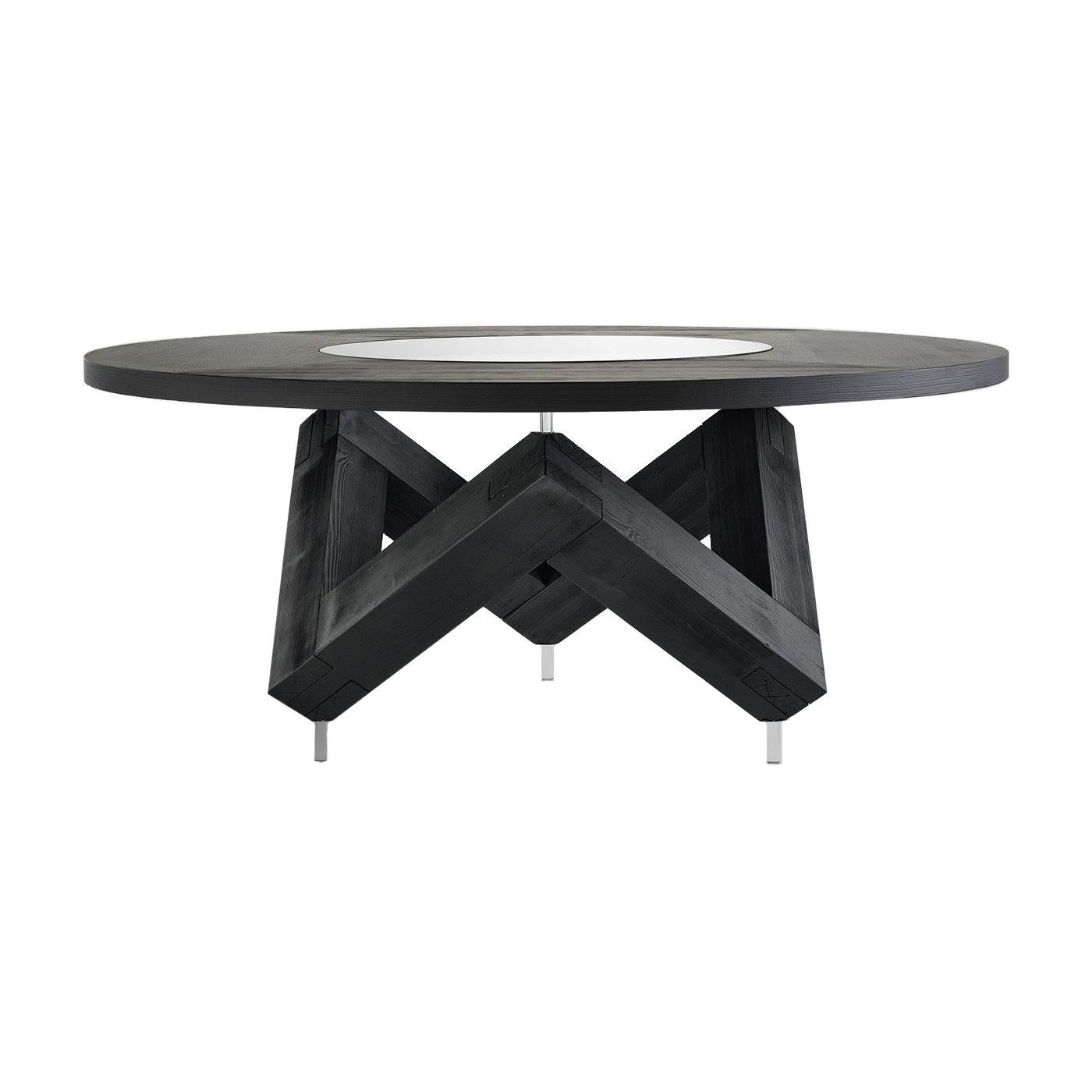 Glass Top W Table For Sale at 1stDibs