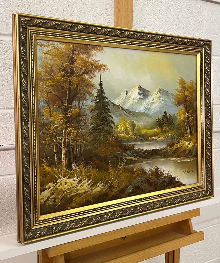 W Ward - Oil Painting of Mountain and Forest Landscape by 20th Century ...