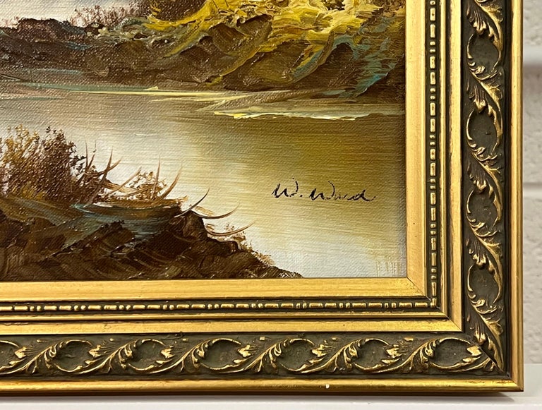 W Ward - Oil Painting of Mountain and Forest Landscape by 20th Century ...