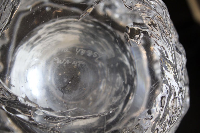 Waarf Rare Kosta Glass Vessel Clear Glass Overlay For Sale at 1stDibs