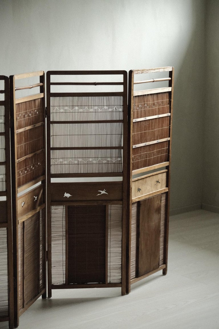 Wabi Sabi Antique Japanese Room Divider, Mingei Movement 1920 For Sale ...