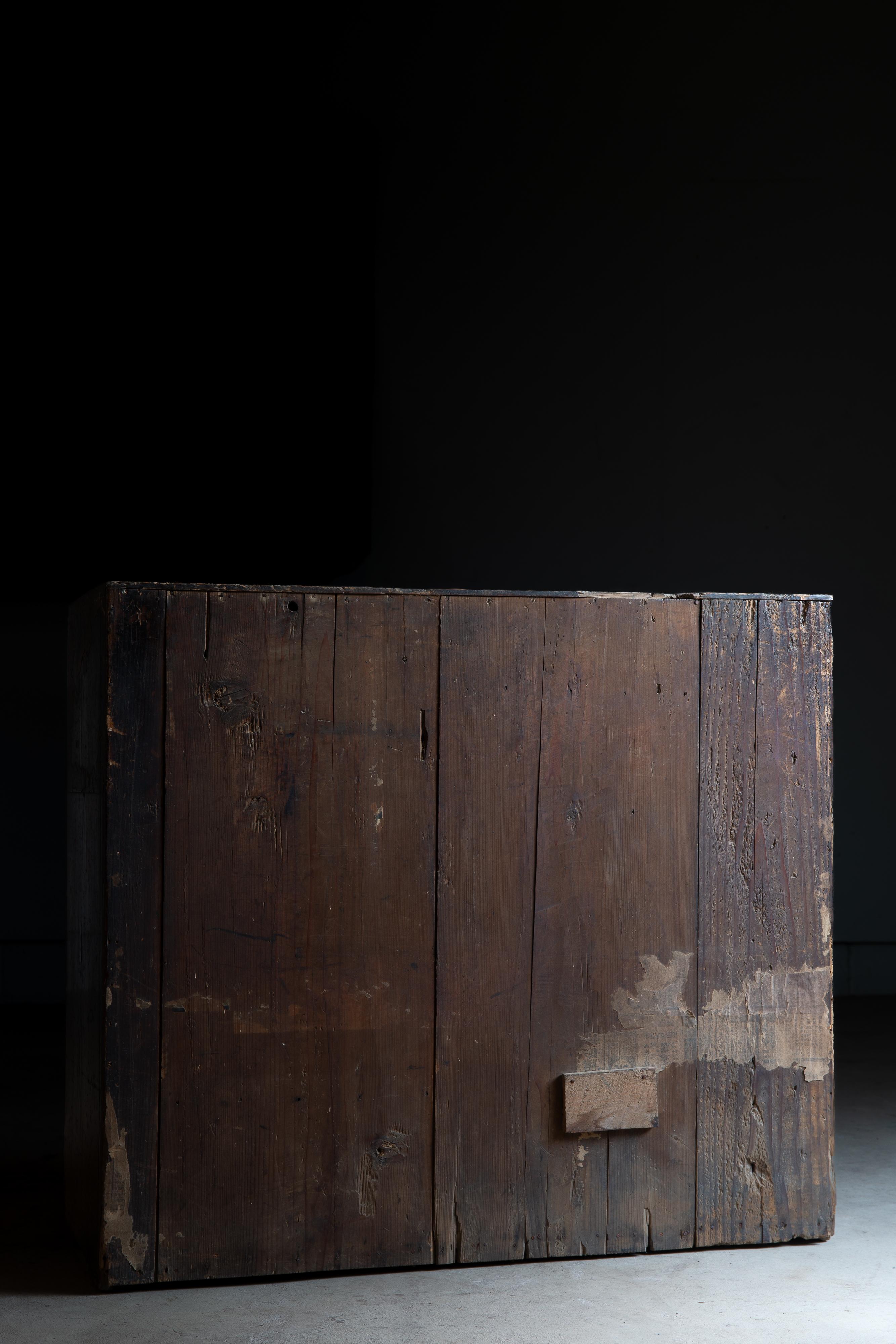 19th Edo Japanese wabi sabi dougu Kusuri Tansu, Tool medicine chest of ...