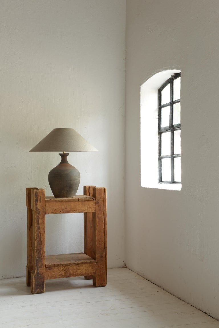 Wabi Sabi early 20th century primitive side table or small console For Sale at 1stDibs