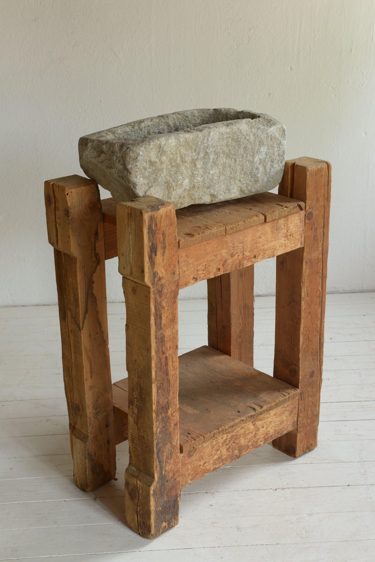 Wabi Sabi early 20th century primitive side table or small console For ...