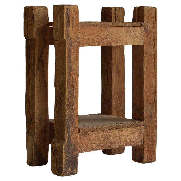 Wabi Sabi early 20th century primitive side table or small console For ...