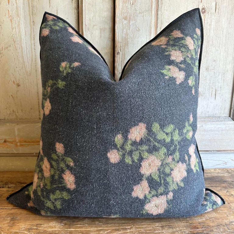 Wabi Sabi French Linen Roses Euro Sham For Sale at 1stDibs