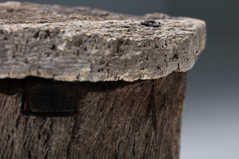 Wabi Sabi Pair of Bee Hive Stools, France, 19th Century For Sale at 1stDibs