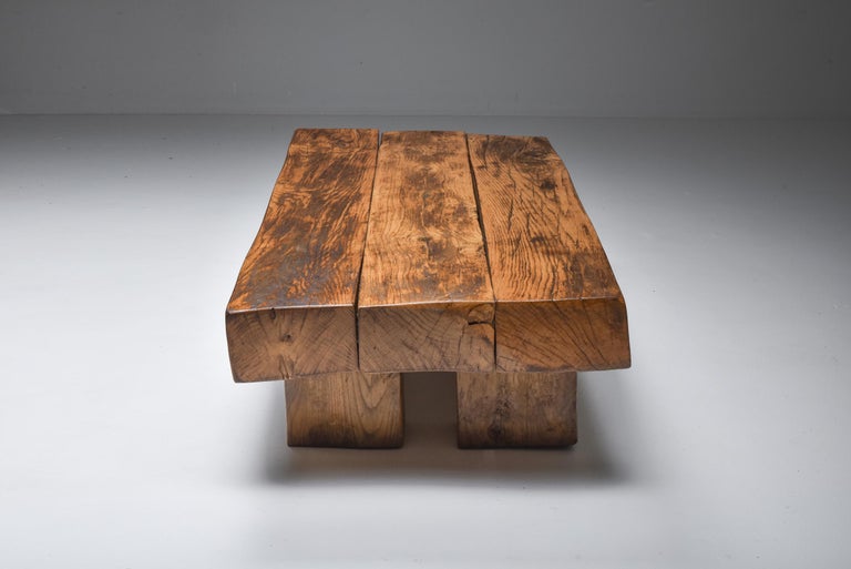 Wabi Sabi Rustic Modern Oak Bench Coffee Table at 1stDibs | wabi sabi ...