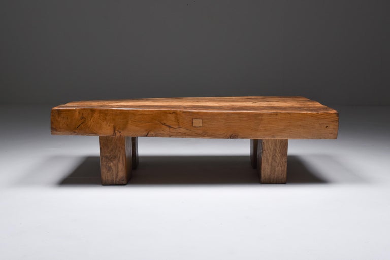 Wabi Sabi Rustic Modern Oak Bench Coffee Table at 1stDibs | wabi sabi ...