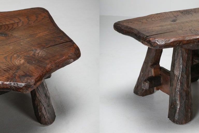 Wabi Sabi Rustic Side Table in Pine at 1stDibs