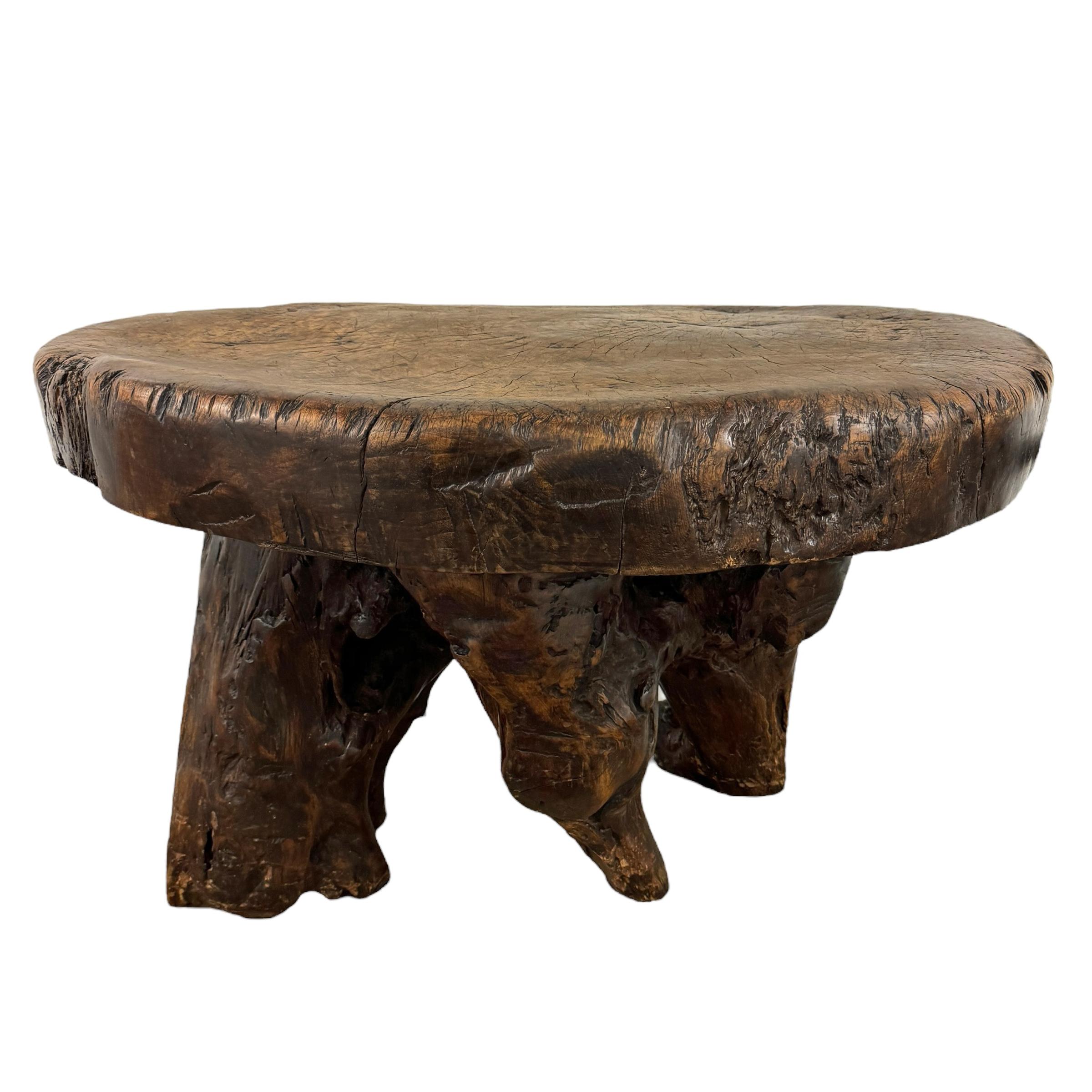 Wabi-Sabi Tree Trunk Table For Sale at 1stDibs