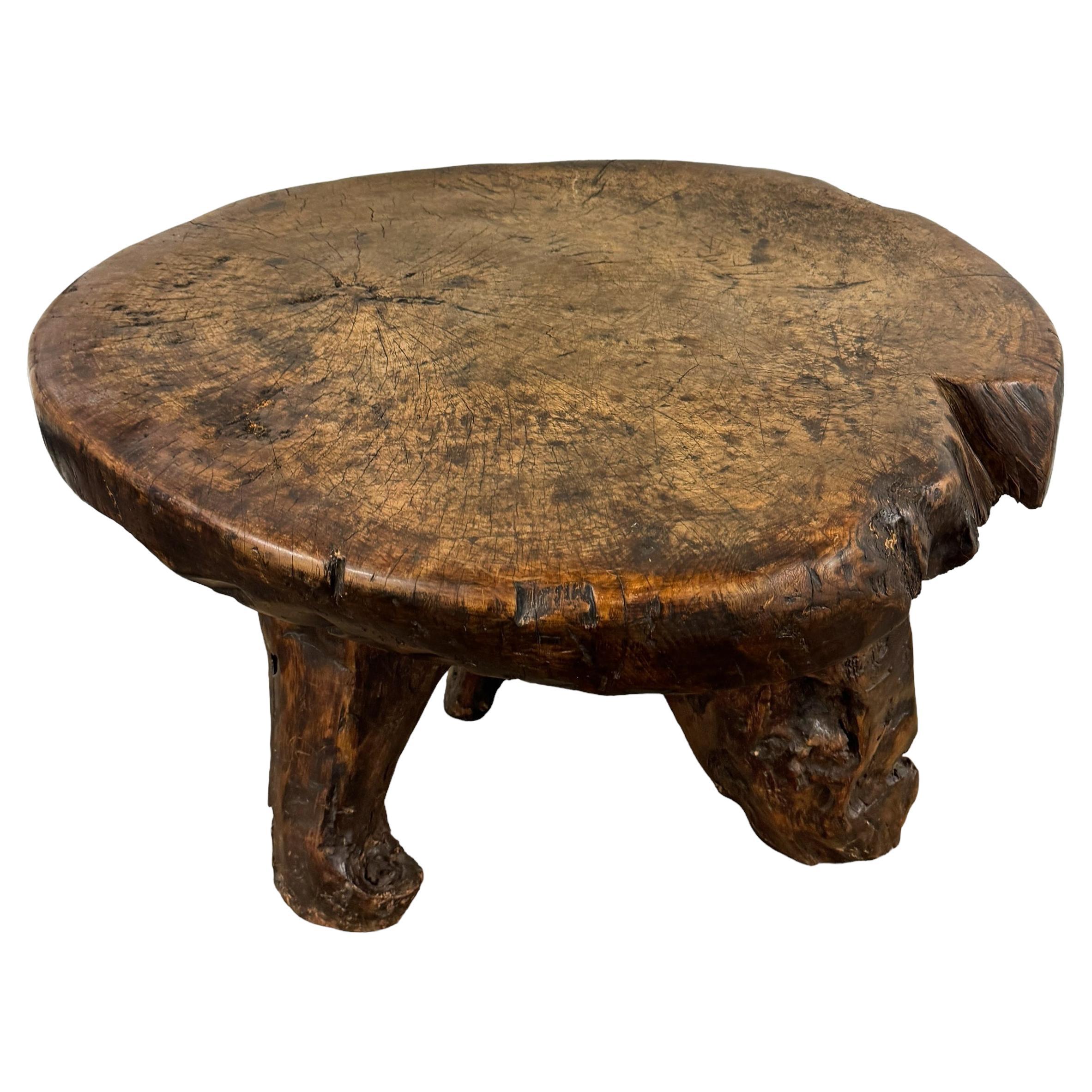 Wabi-Sabi Tree Trunk Table For Sale at 1stDibs