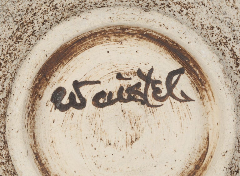 Waistel Cooper Studio Pottery Textured Banded Pattern Vase For Sale at ...