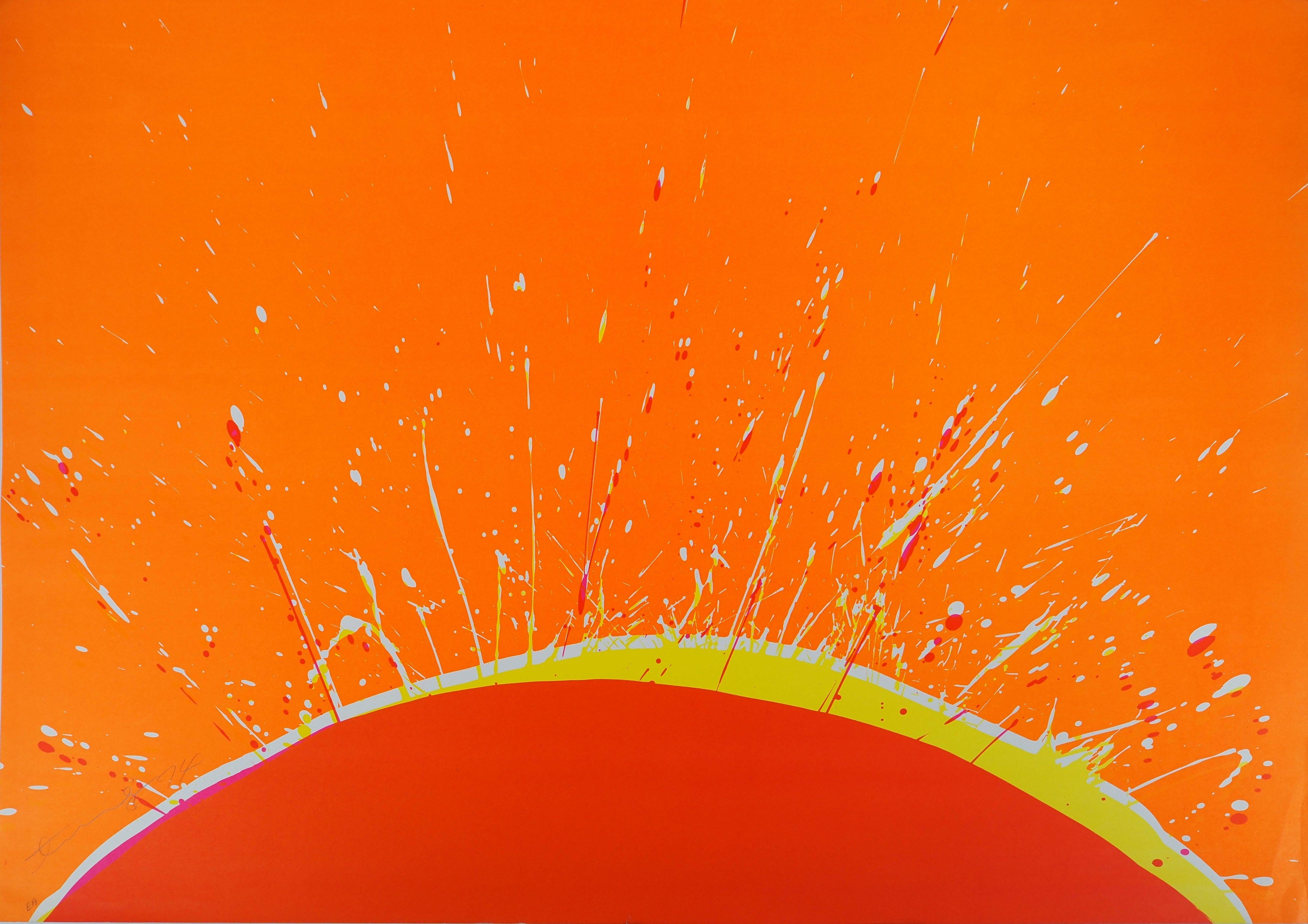 Walasse Ting - On the Surface of the Sun - Original lithograph ...