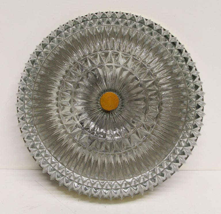 Waldorf Astoria Hotel Cut Crystal Flush Mount Light Fixture For Sale at ...