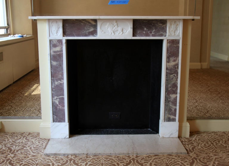 Waldorf Astoria Hotel English Regency Marble Mantel Brown and White For ...