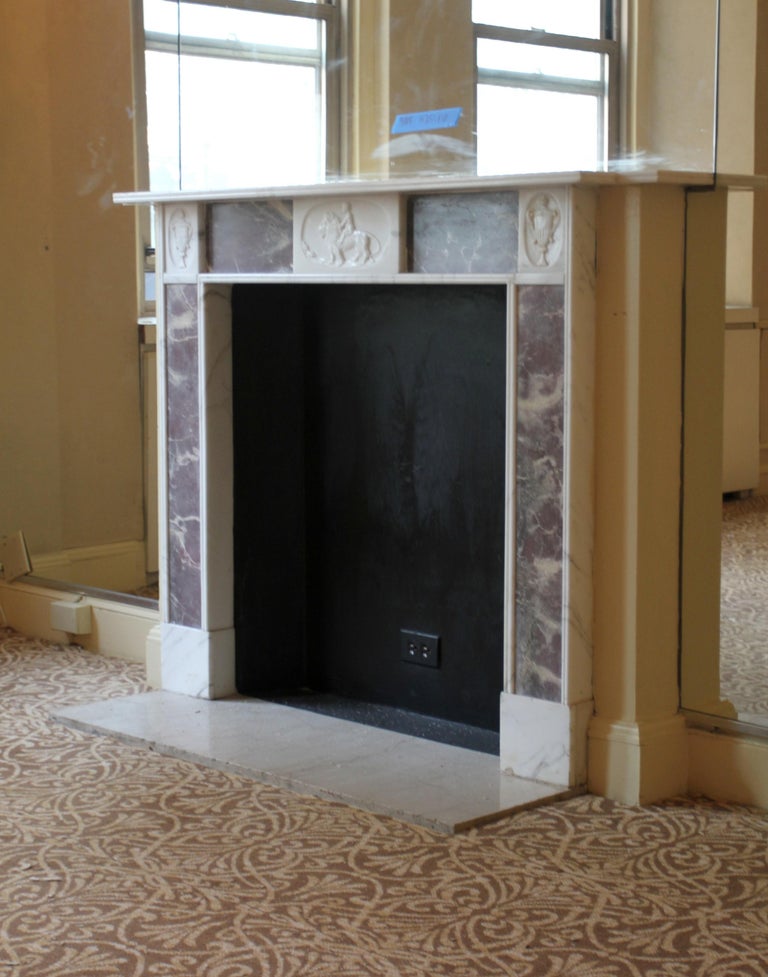 Waldorf Astoria Hotel English Regency Marble Mantel Brown and White For ...