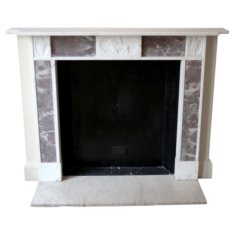 Waldorf Astoria Hotel English Regency Marble Mantel Brown and White For ...