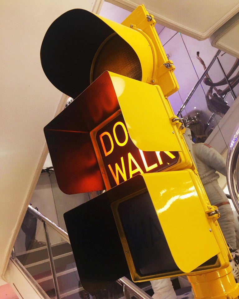 Walk Don't Walk Yellow Traffic Light For Sale at 1stDibs