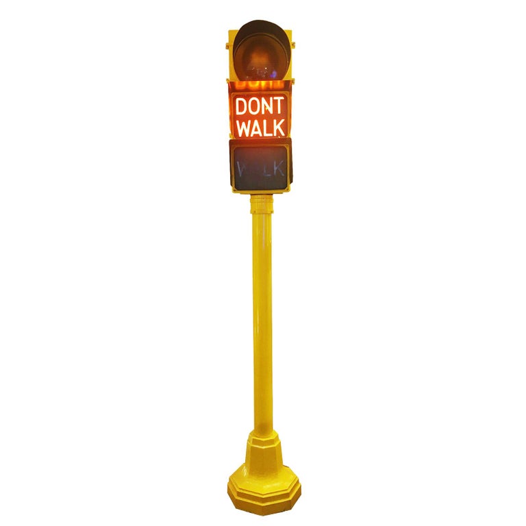 Walk Don't Walk Yellow Traffic Light For Sale at 1stDibs