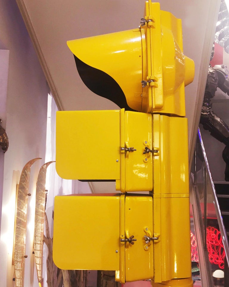 Walk Don't Walk Yellow Traffic Light For Sale at 1stDibs