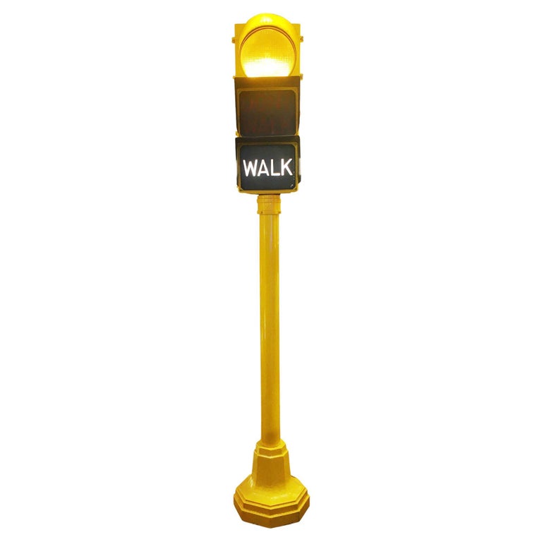 Walk Don't Walk Yellow Traffic Light For Sale at 1stDibs