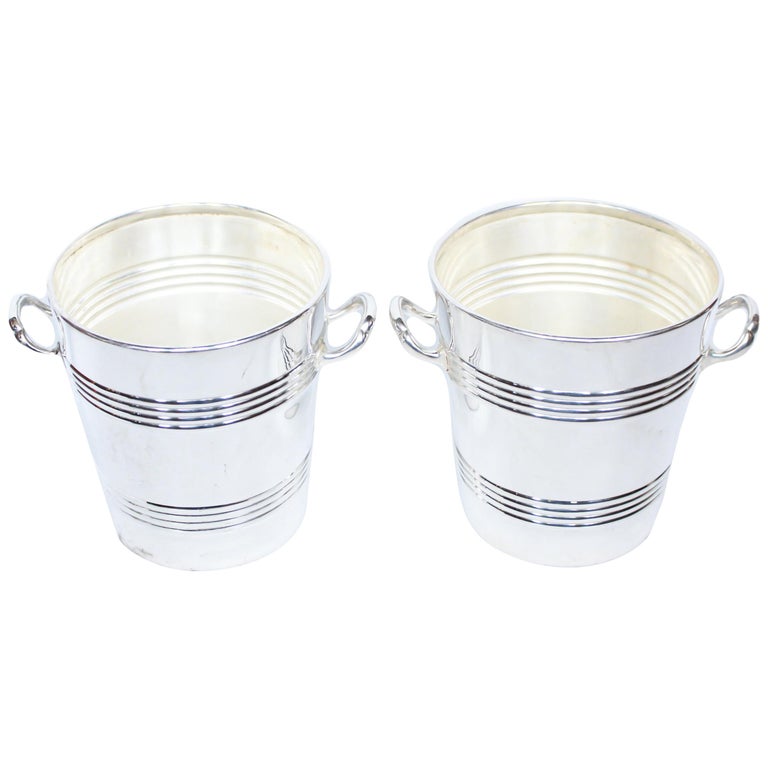 Walker and Hall Silver Plated Champagne Buckets Stamped to Base English ...
