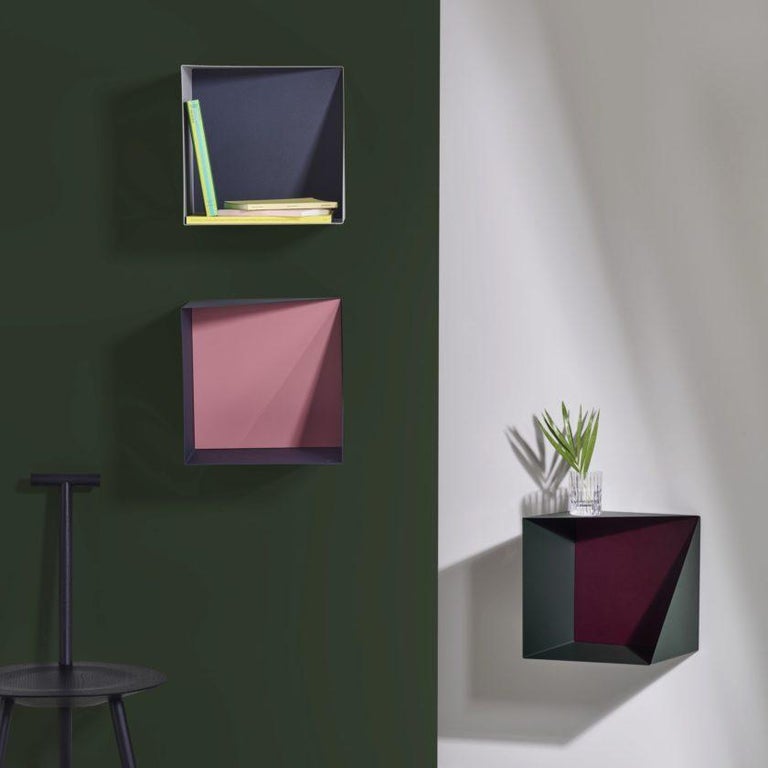 Wall Box Cabinet in Cedar Green Powder Coated Steel by Ludvig Storm For ...