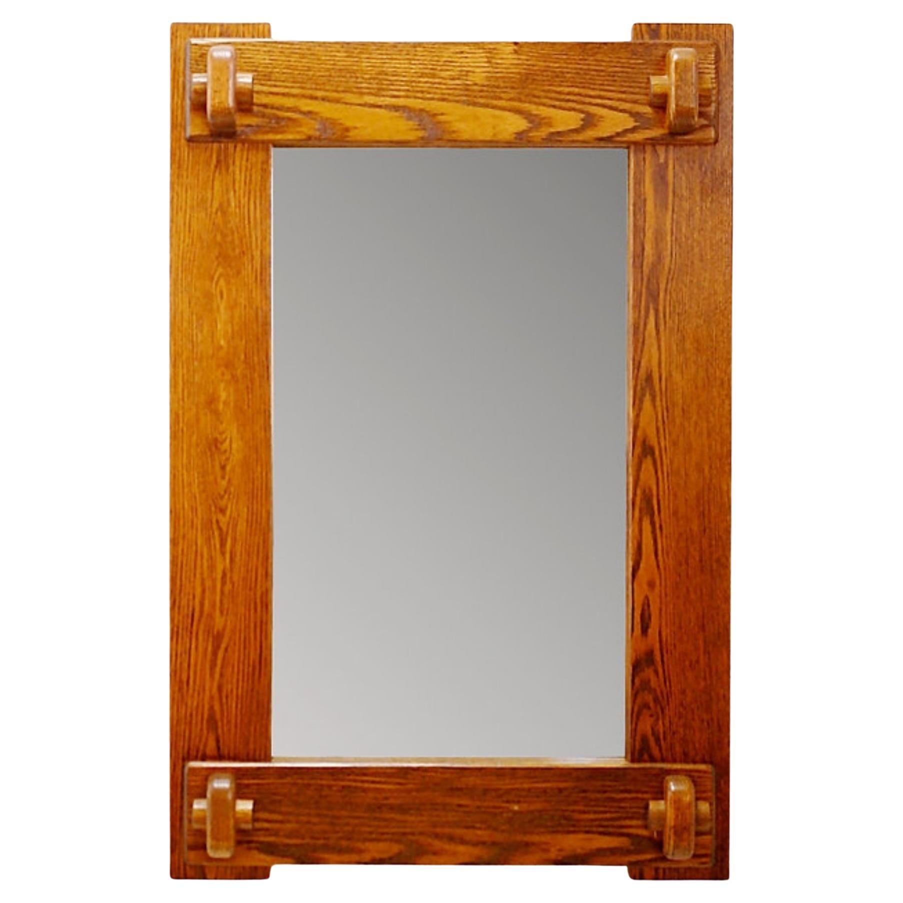 French Fir Deep Framed Wall Mirrors, Mid-Century Modern, 1940s, Pair ...