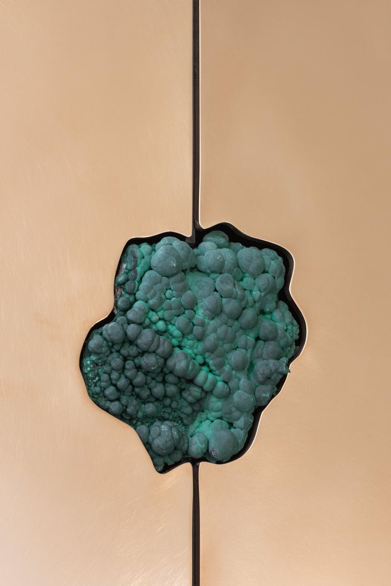 Wall Cabinet with Original Malachite Stone, Pierre De Valck For Sale at ...
