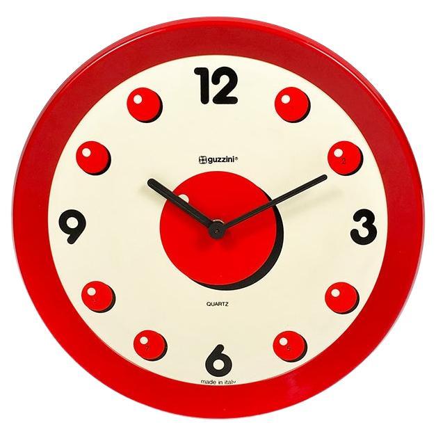 Wall Clock Design by Bruno Gecchelin for Guzzini, 1980's at 1stDibs