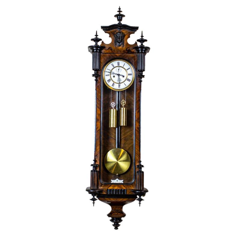 Late 19th Century Victorian Inlaid American Wall Clock by New Haven ...