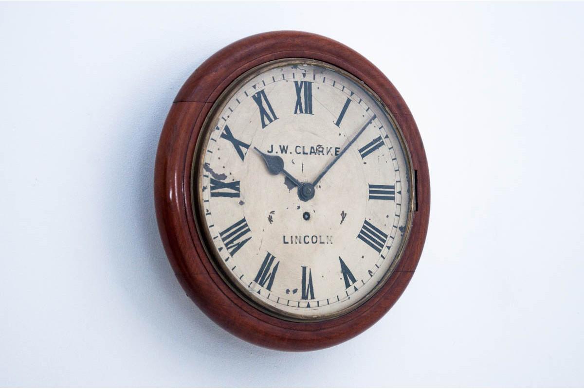 Wall Clock J.W. Clarke from 1900s at 1stDibs | 1900s clock