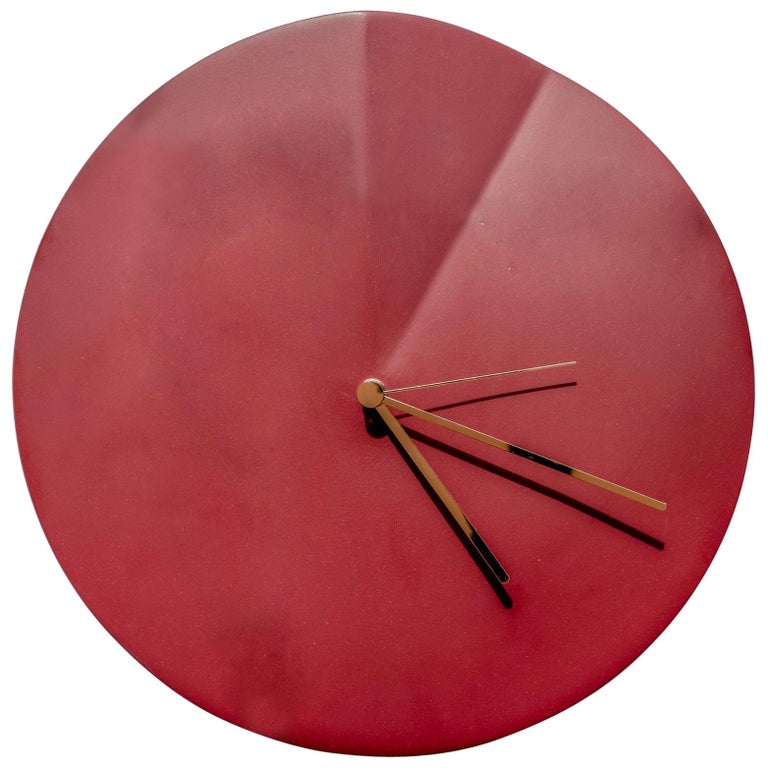 Wall Clock 'Oree' by Ocrùm 'Red Ceramic' For Sale at 1stDibs