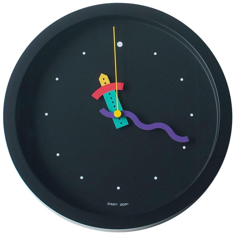 Wall Clock2 Shohei Mihara Wakita Superpresent Postmodern, 1980s at 1stDibs