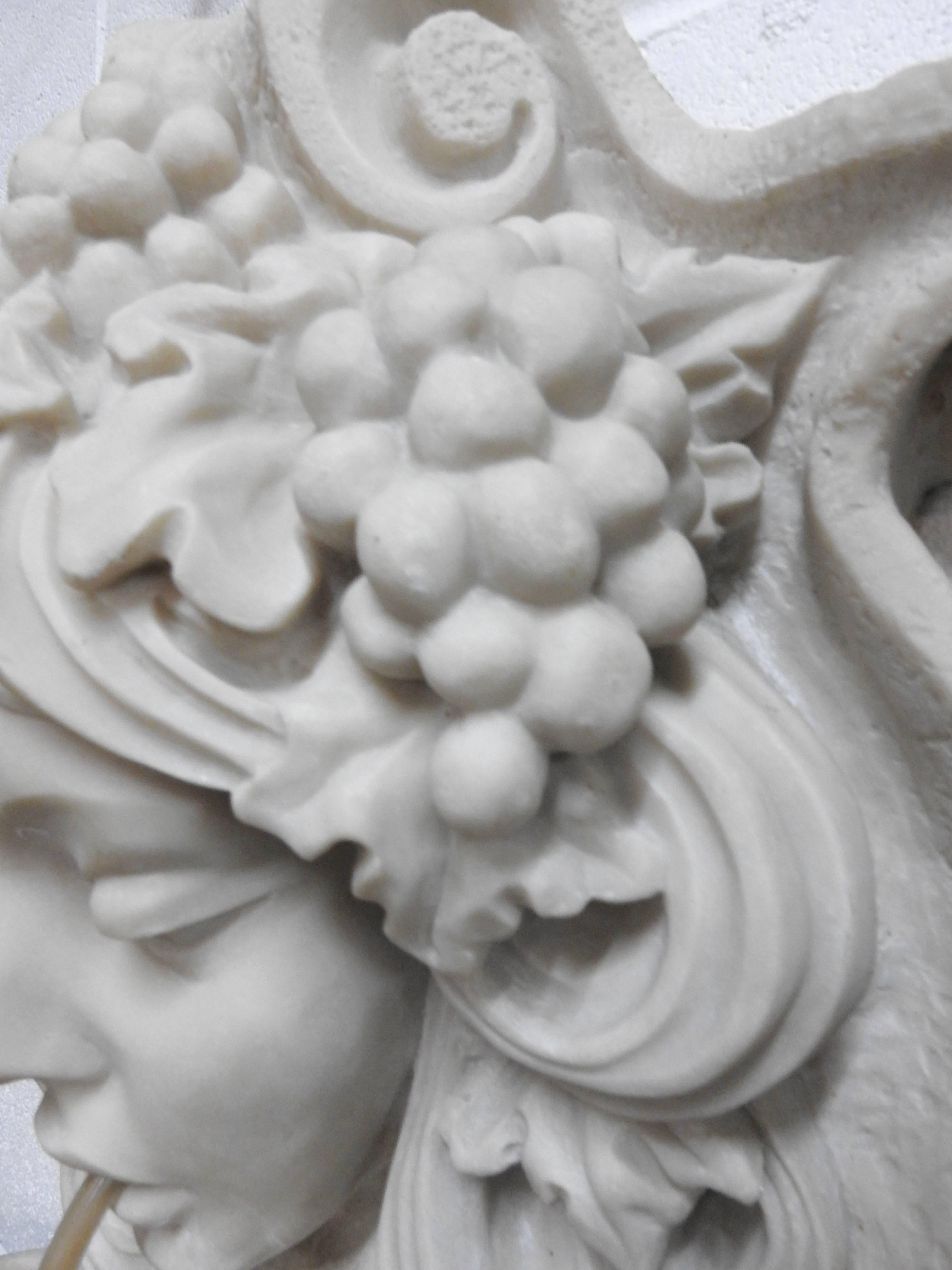 Wall Fountain of Lady and Grapes with Shell Basin at 1stDibs | lady of ...