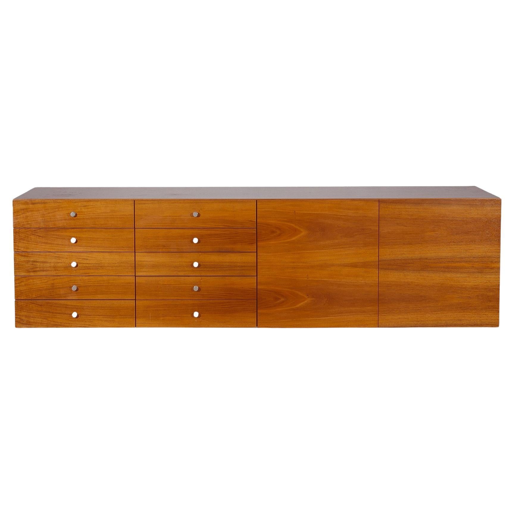 Arne Vodder for Sibast Danish Modern Mounted Floating Sideboard Shelf ...