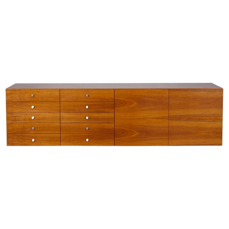 Wall hanging Floating Sideboard Modular with Chrome Base 1960, Ten ...