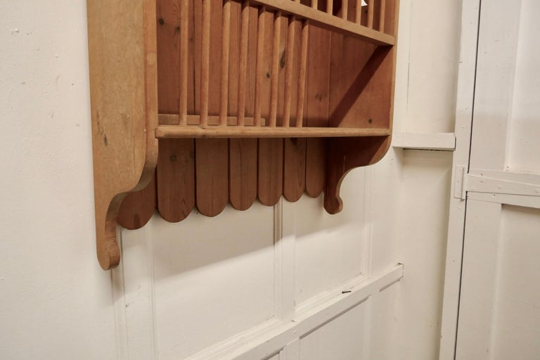 Wall Hanging Pine Plate Rack at 1stDibs