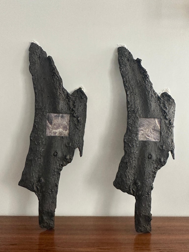 Wall Light Cast Bronze and Amethyst Style of Marc du Plantier, France ...