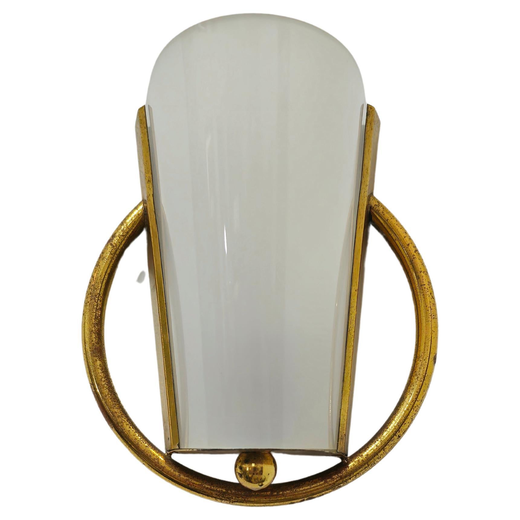 Wall Light Sconce Brass Plexiglass Midcentury Modern Italian Design ...