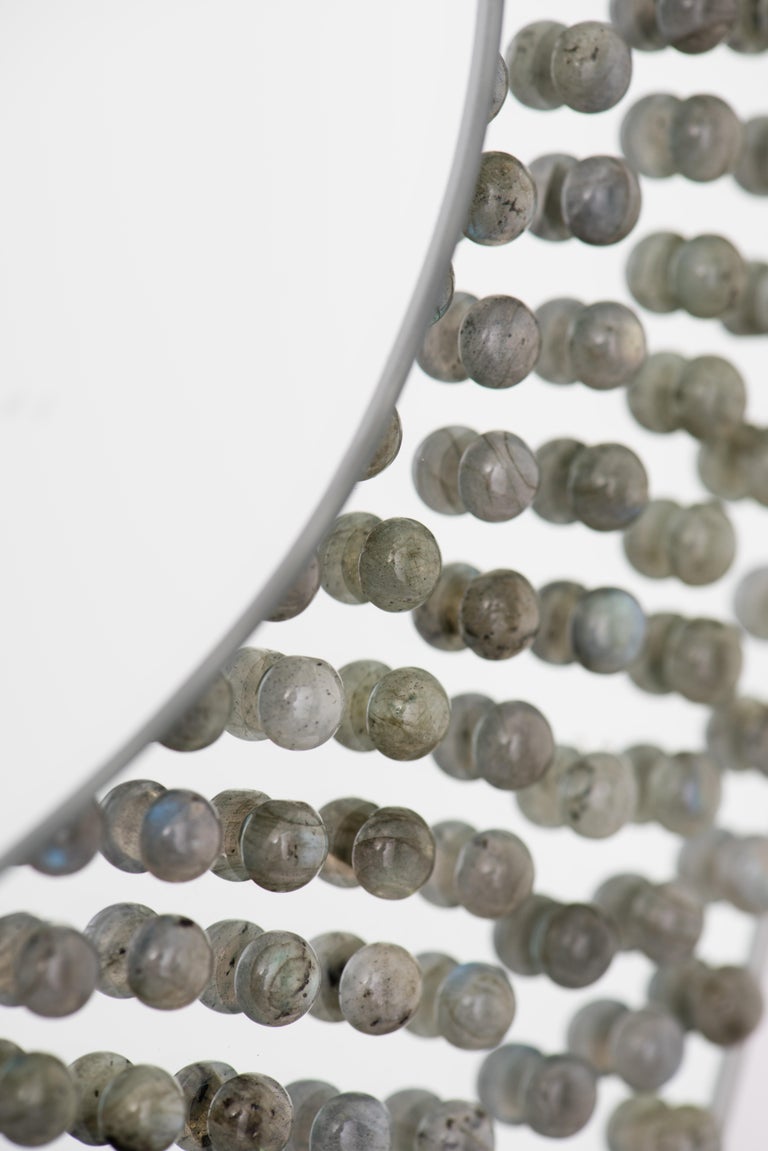 Wall Mirror, Adorned with Semi Precious Stones, Handmade by Aline ...