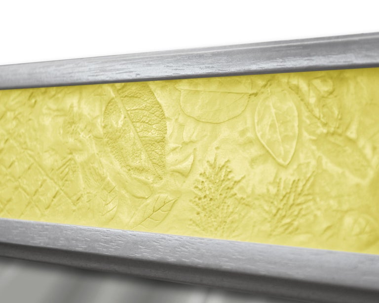 Wall Mirror Artistic Pattern Yellow Scagliola Decoration Light Bas ...